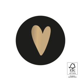 Sticker: Heart Black, stylish • House of Products B2B